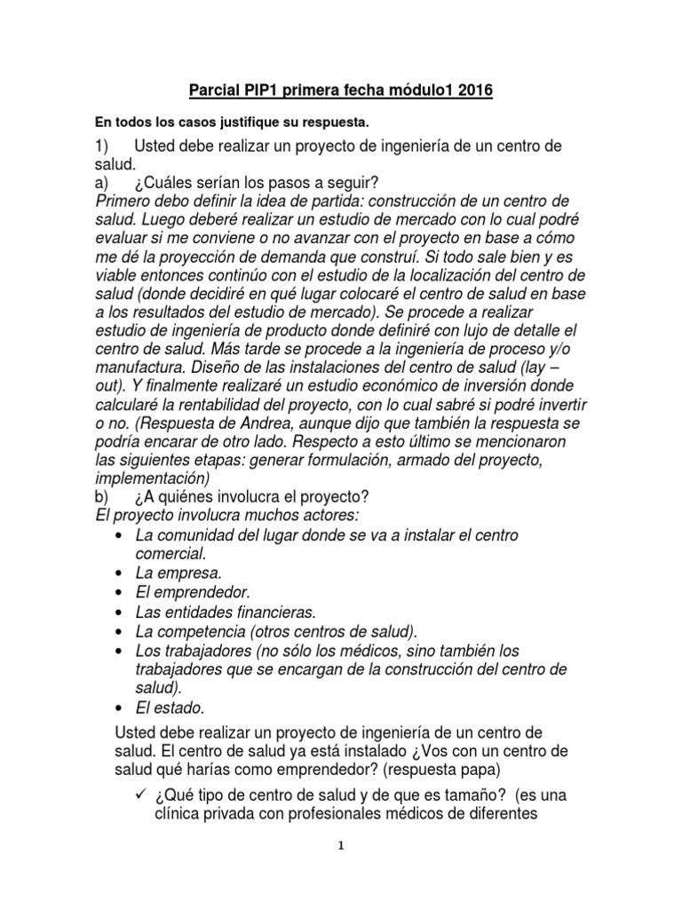 Parcial PIP1 Primera Fecha Módulo1 2016 PDF | PDF | Finanzas y dinero ...