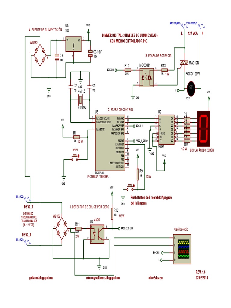 Dimmer Digital Con Microcontrolador PIC PDF | PDF