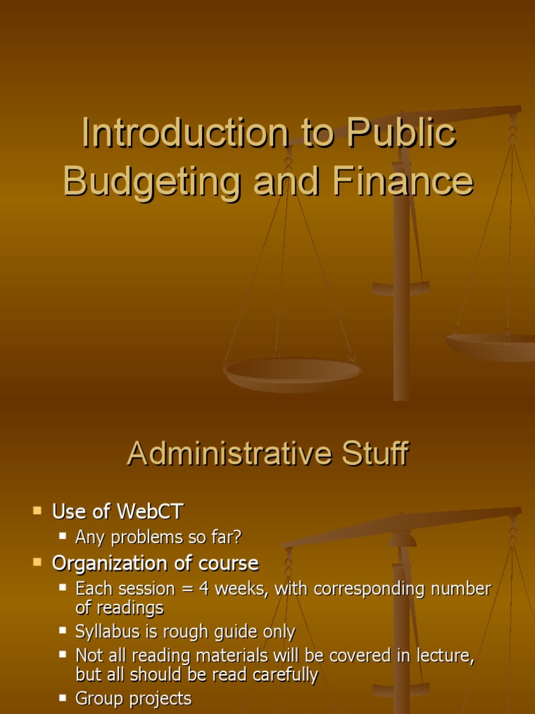 Introduction To Public Budgeting and Finance | PDF | Welfare Economics ...