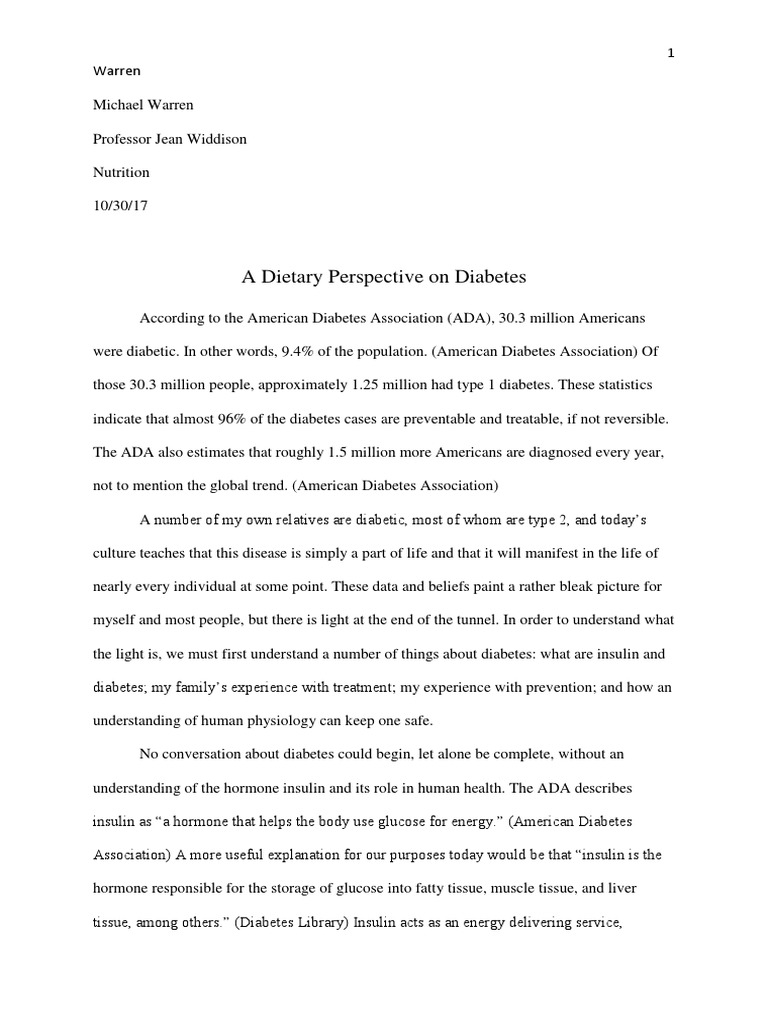 Research Paper - Diabetes | PDF | Diabetes Mellitus Type 2 | Insulin ...