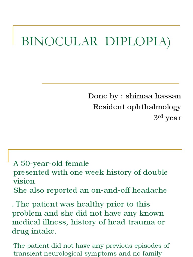 binoclar diplopi | Multiple Sclerosis | Human Eye