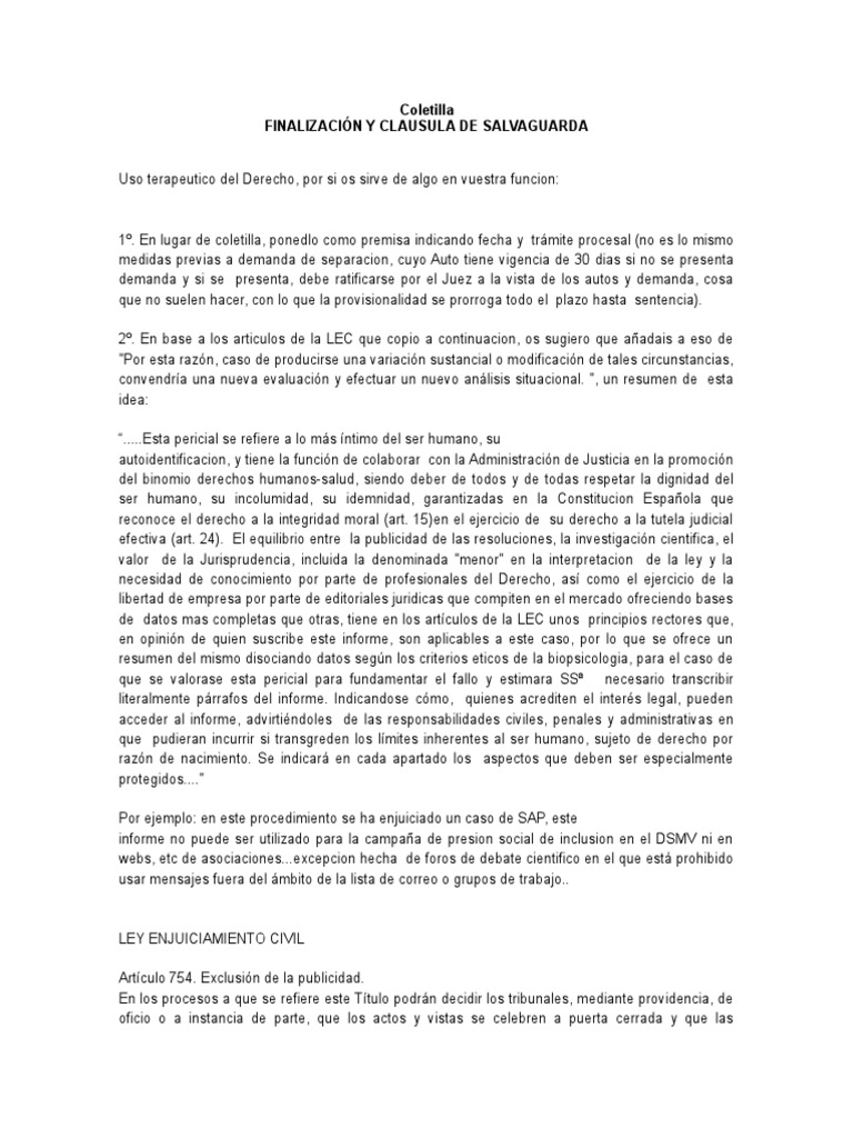 Coletilla | PDF | Derecho penal | Evidencia (ley)