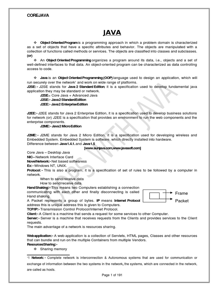 Corejava Inetsolv Pdf Pdf Java Virtual Machine Java Programming Language 