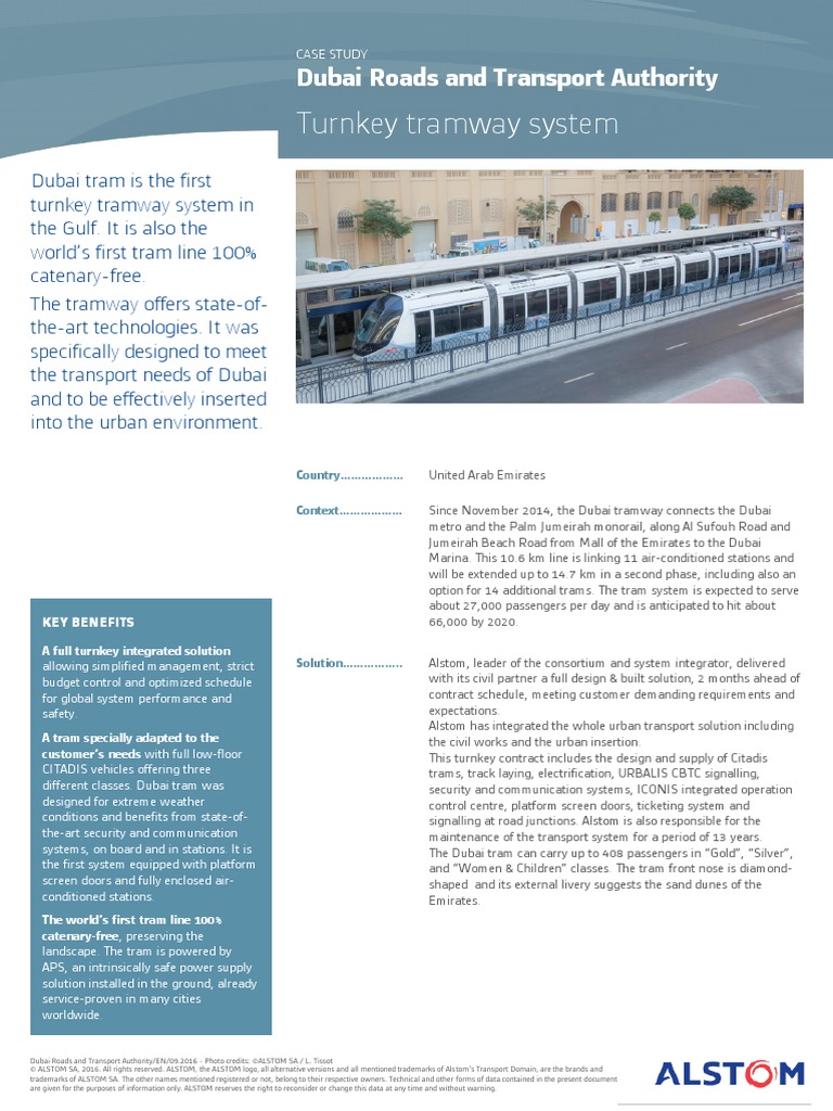 Dubai Tramway - Case Study - English PDF | PDF | Dubai | Tram