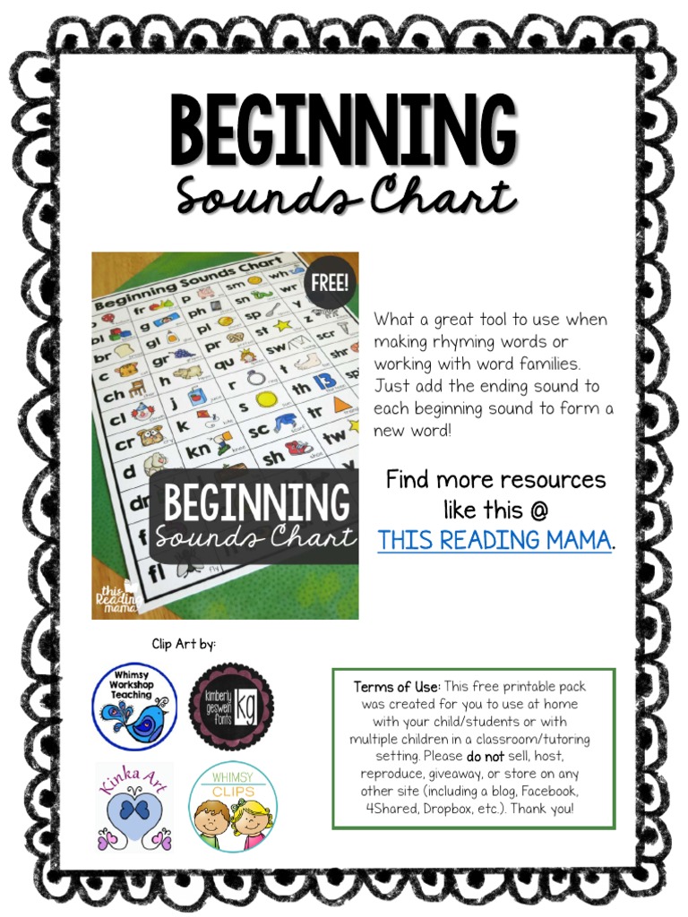 Beginning Sounds Chart PDF | PDF