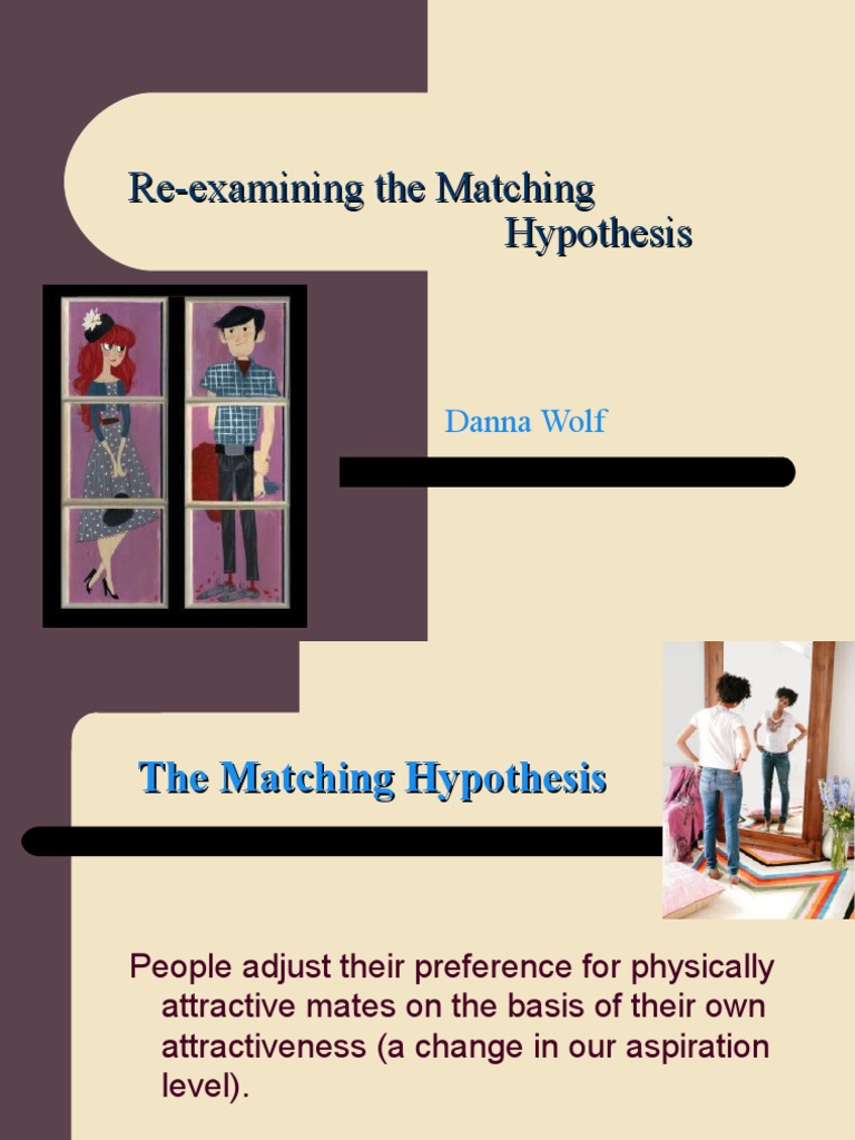 Re Examining The Matching Hypothesis Pdf Psychology Experiment