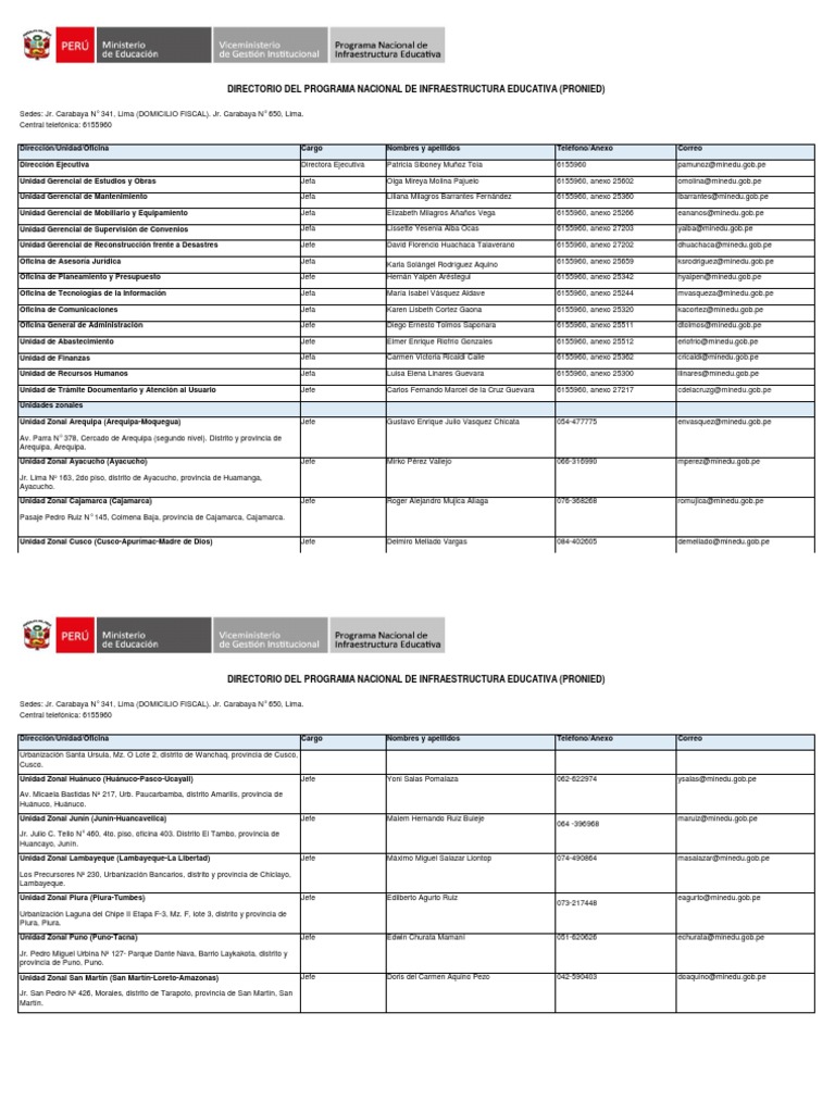 Directorio Pronied | PDF | Informática y tecnología de la información ...