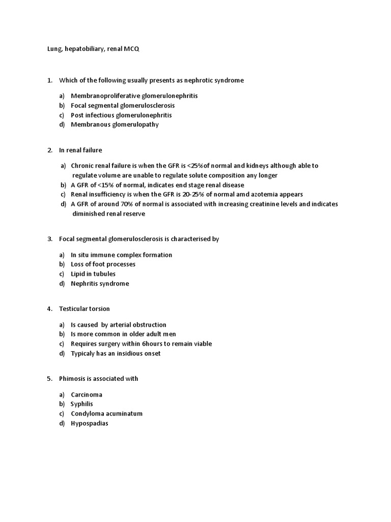 Lung MCQ | PDF | Chronic Obstructive Pulmonary Disease | Lung