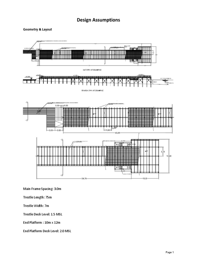Analysis of a Marine Trestle Structure: Design Assumptions, Loadings ...