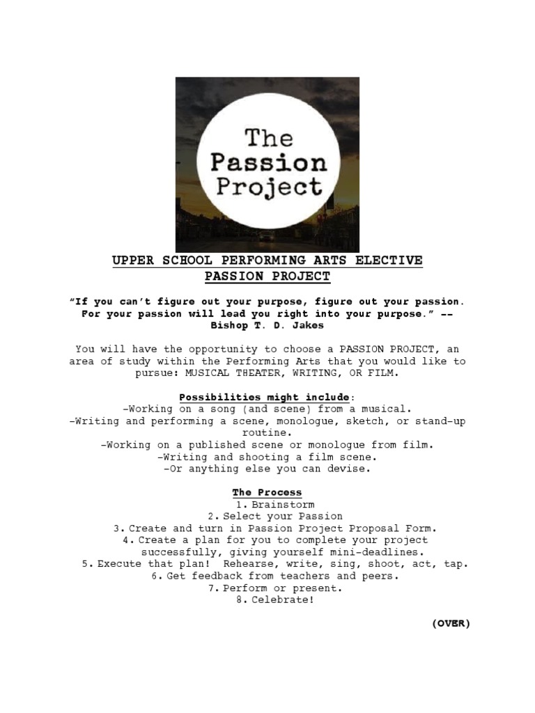 Performing Arts Passion Project | PDF | Performing Arts | Cognitive Science