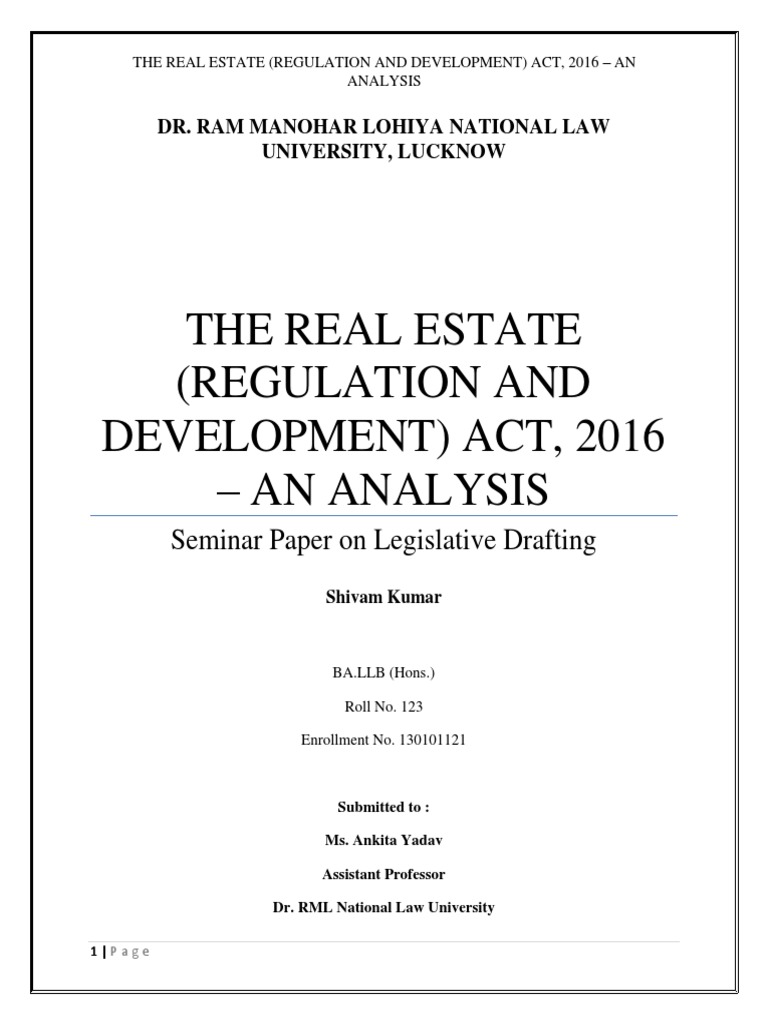 Legislative Drafting Seminar Paper | Social Institutions | Social Science