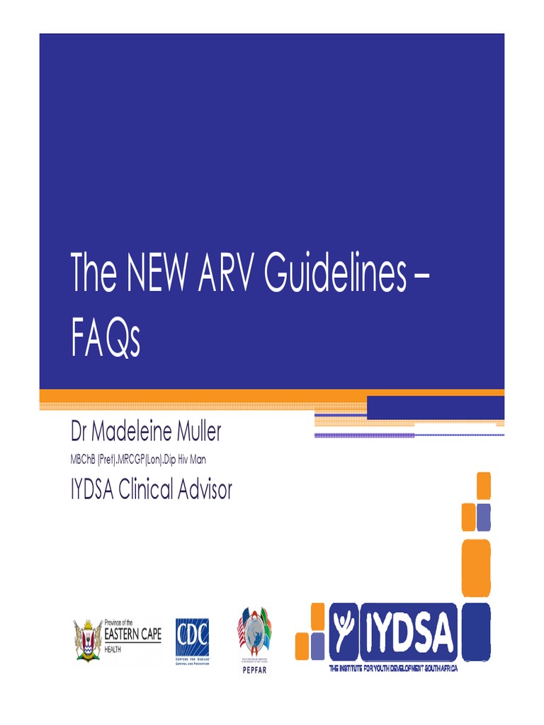 The NEW ARV Guidelines and FDC Roll Out | PDF | Management Of Hiv/Aids ...