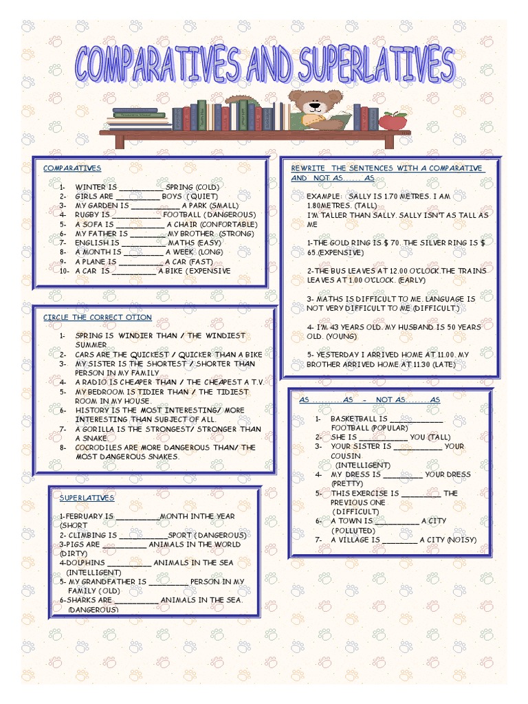 Comparatives and Superlatives Fun Activities Games 3546 | Download Free ...