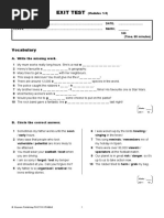 On Screen B2 TEST MODULE 1 | PDF | Linguistics