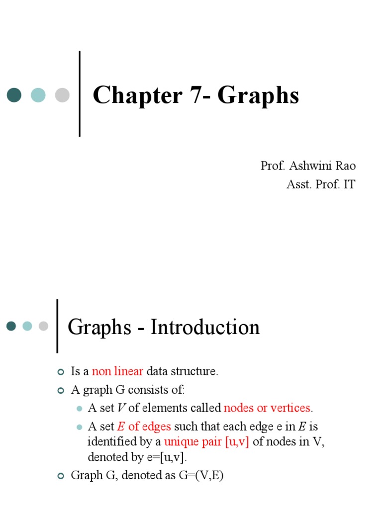 Graphs Chapter Explained in Detail | PDF | Graph Theory | Vertex (Graph ...