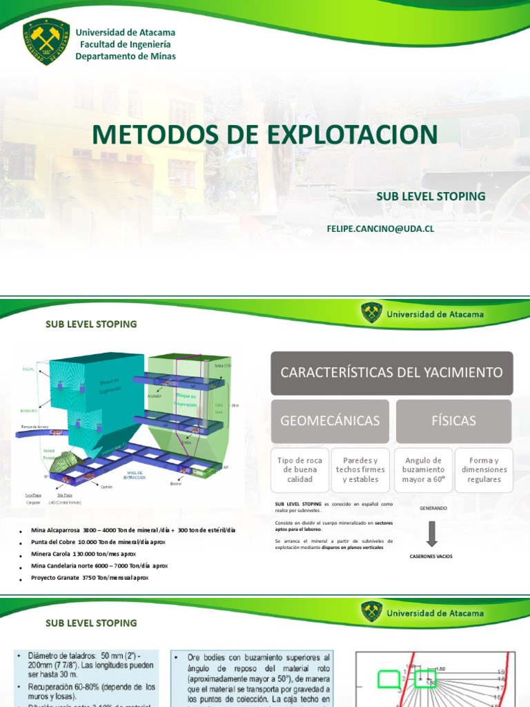 02 Sub Level Stoping 2017 | PDF | Minería | Geología