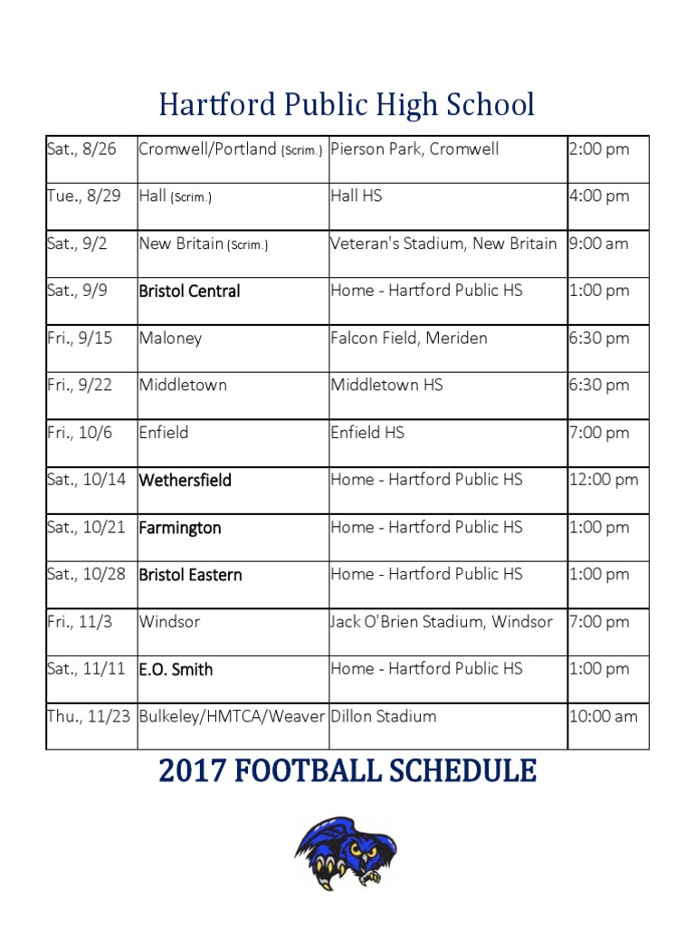 2017 Football Schedule | PDF