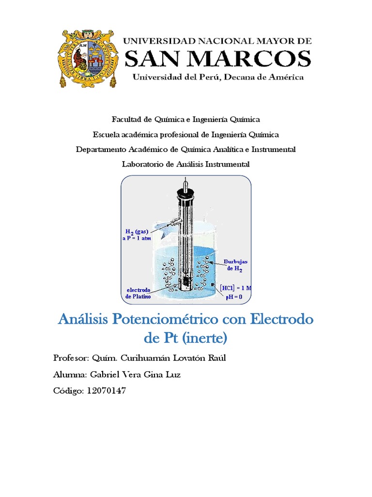 Informe Electrodo-Inerte PT | PDF | Valoración | Química