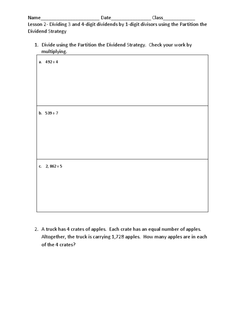 Unit 1 Lesson 2 Homework | PDF