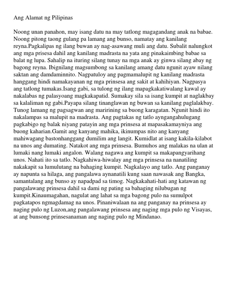 Ang Alamat NG Pilipinas | PDF