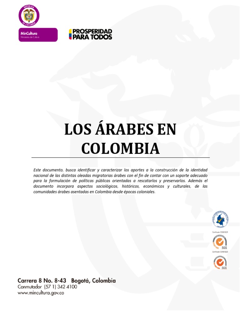 Los Árabes en Colombia | PDF | Líbano | Inmigración
