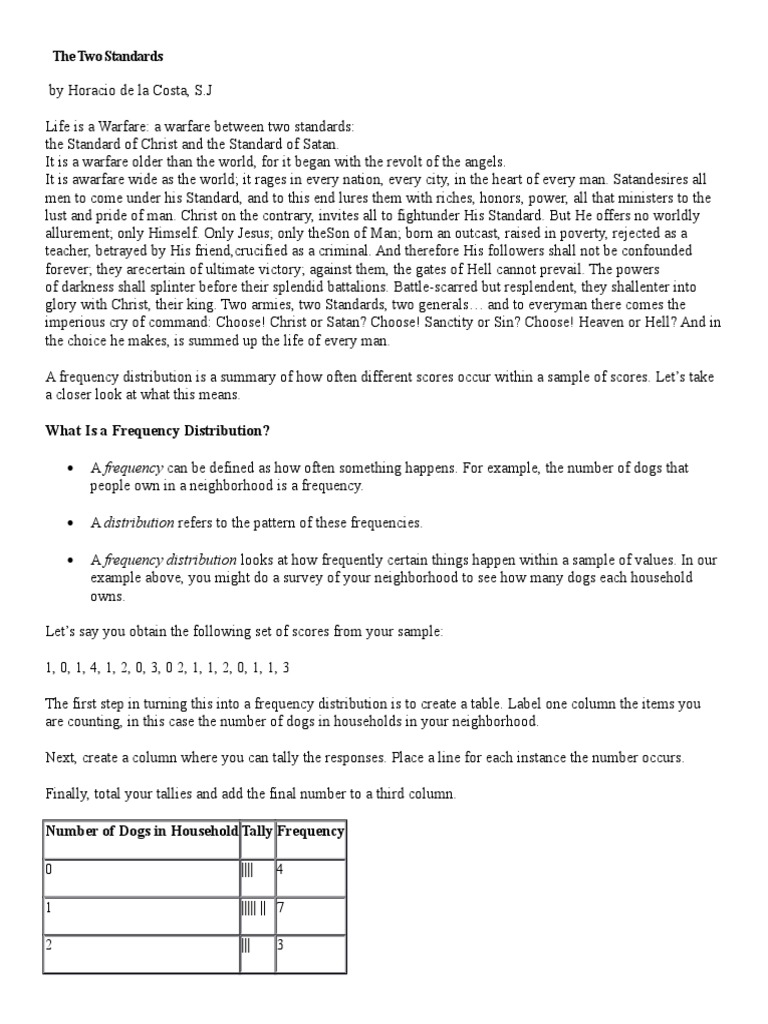 The Two Standards | PDF | Mode (Statistics) | Survey Methodology