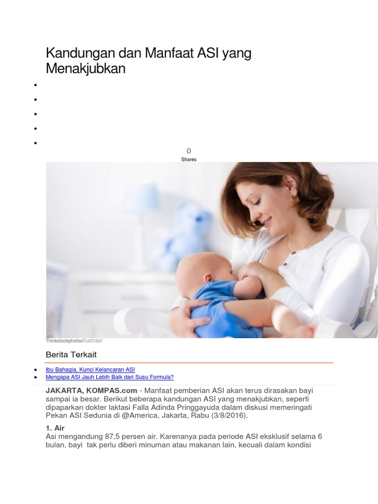 Kandungan Dan Manfaat ASI Yang Menakjubkan | PDF
