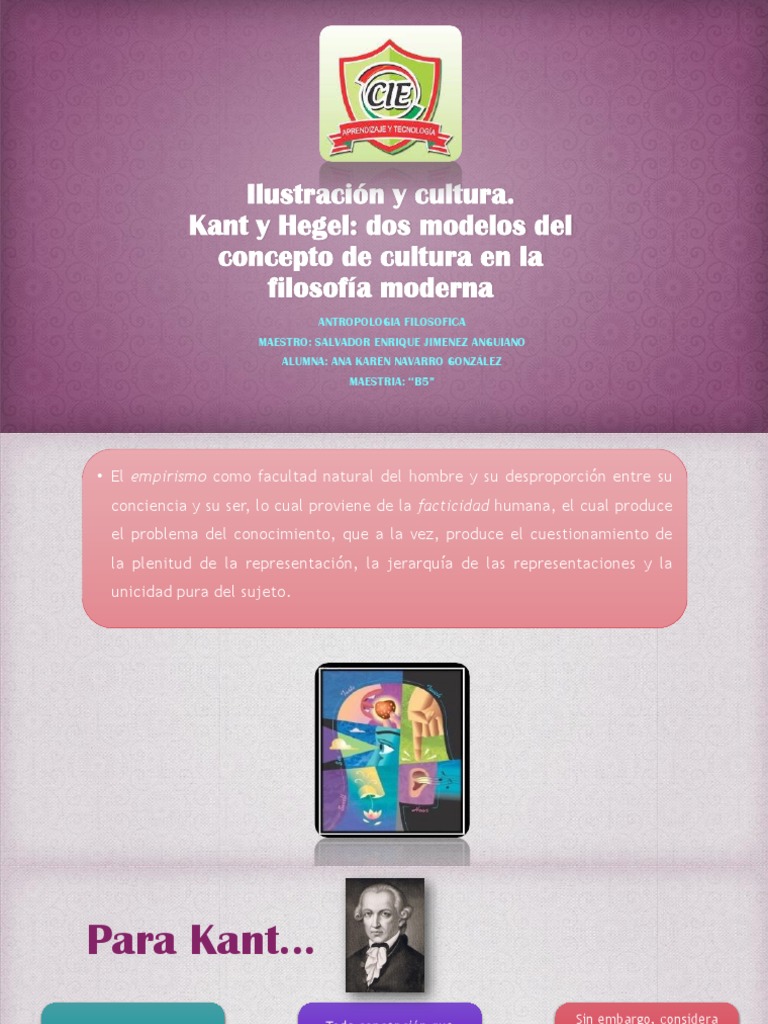 Kant y Hegel Ilustracion | PDF | Georg Wilhelm Friedrich Hegel | Immanuel Kant