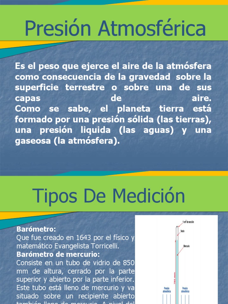 presion atmosferica | Medida de presión | Bienestar