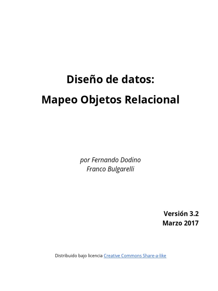 Apunte Mapeo Objetos/Relacional | PDF | Teoría del modelo | Base de ...