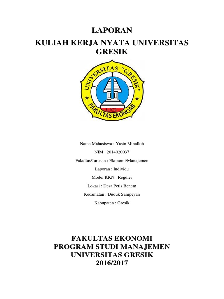 Cover KKN | PDF | Ilmu Sosial