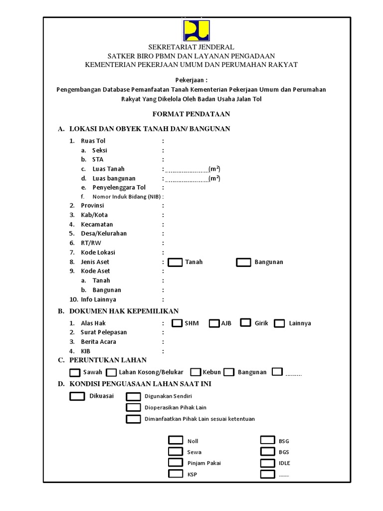 Form Pendataan | PDF