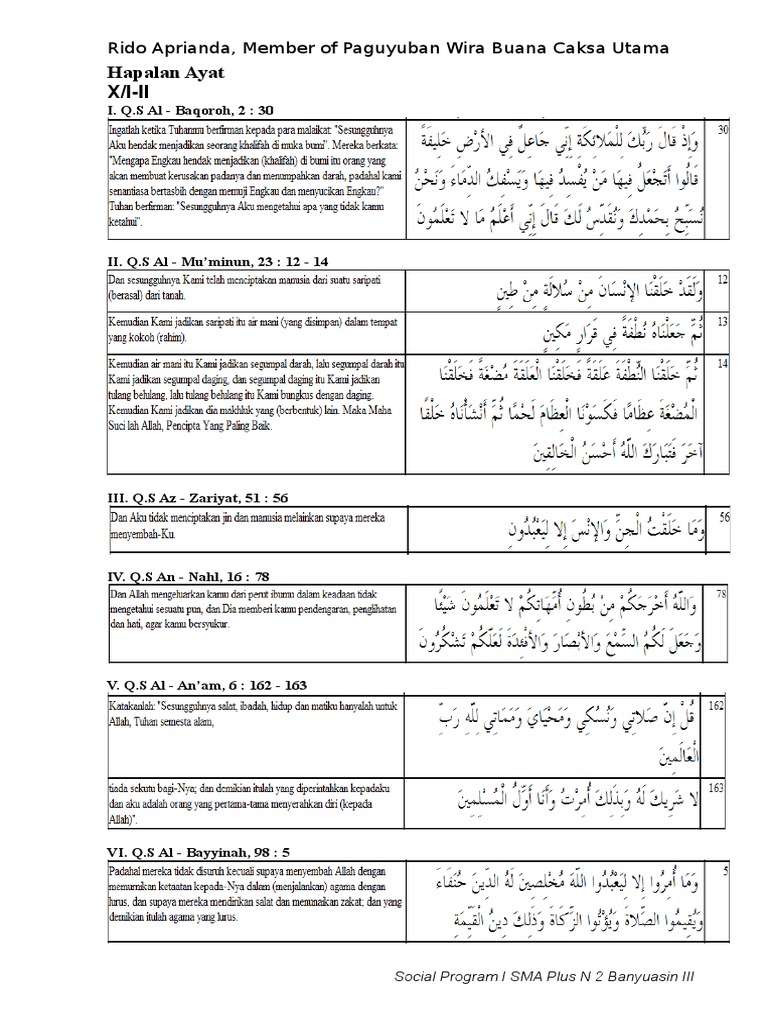 Hapalan Ayat | PDF