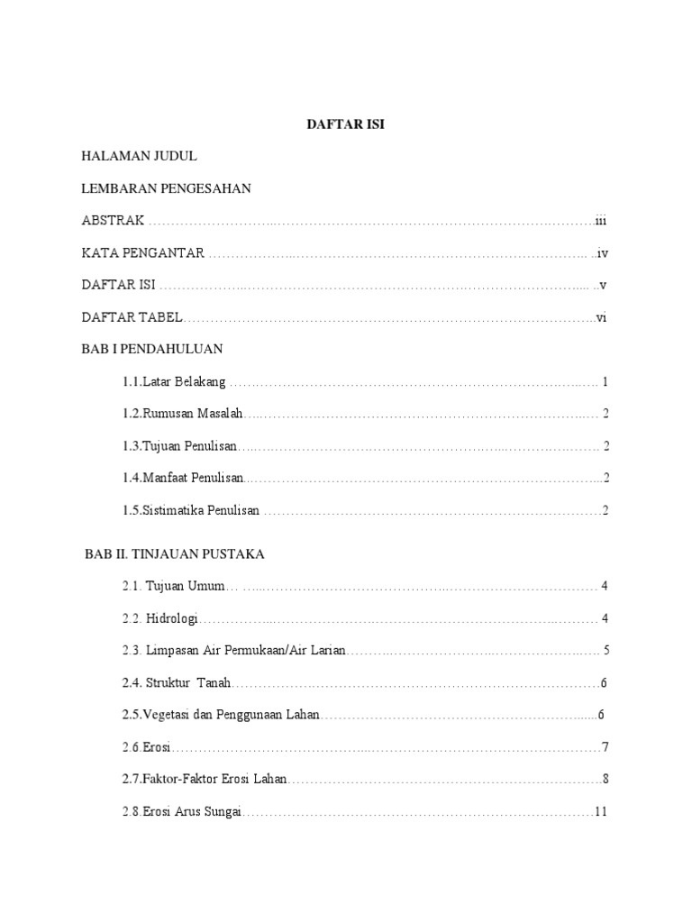 Daftar Isi Penelitian | PDF
