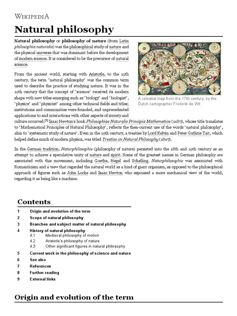 Natural Philosophy | Natural Philosophy | Causality