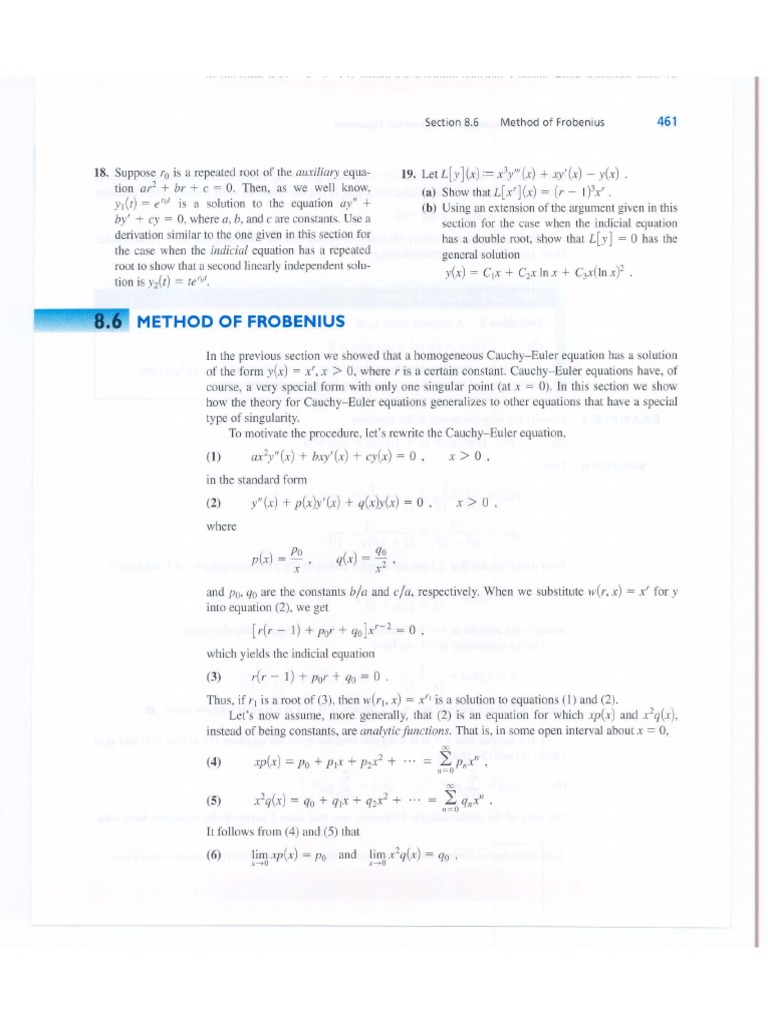 Forbenius Method | PDF