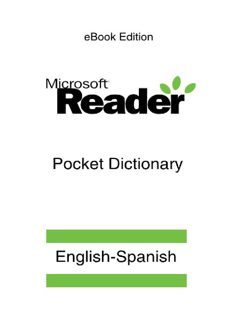 Microsoft - English-Spanish Pocket Dictionary | PDF