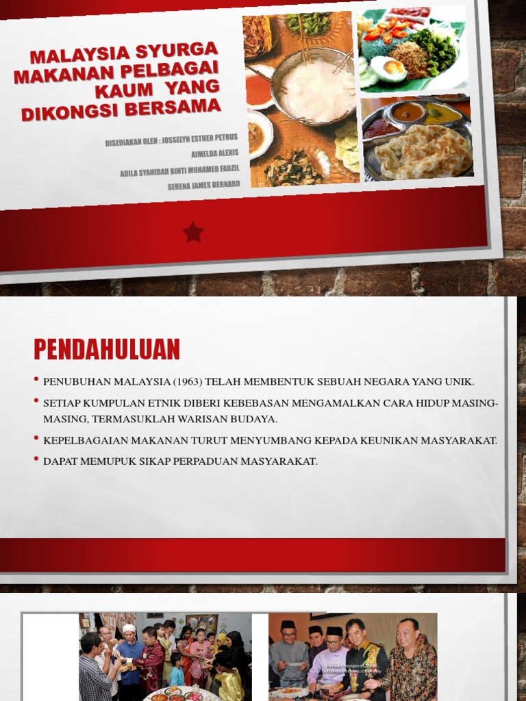 Malaysia Syurga Makanan Pelbagai Kaum Yang Dikongsi Bersama | PDF