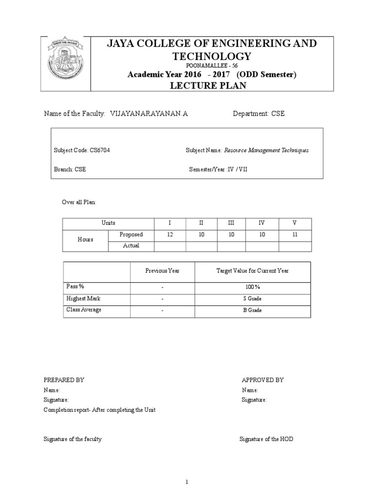 RMT - Lesson Plan 20161 | PDF | Mathematical Optimization | Computer ...