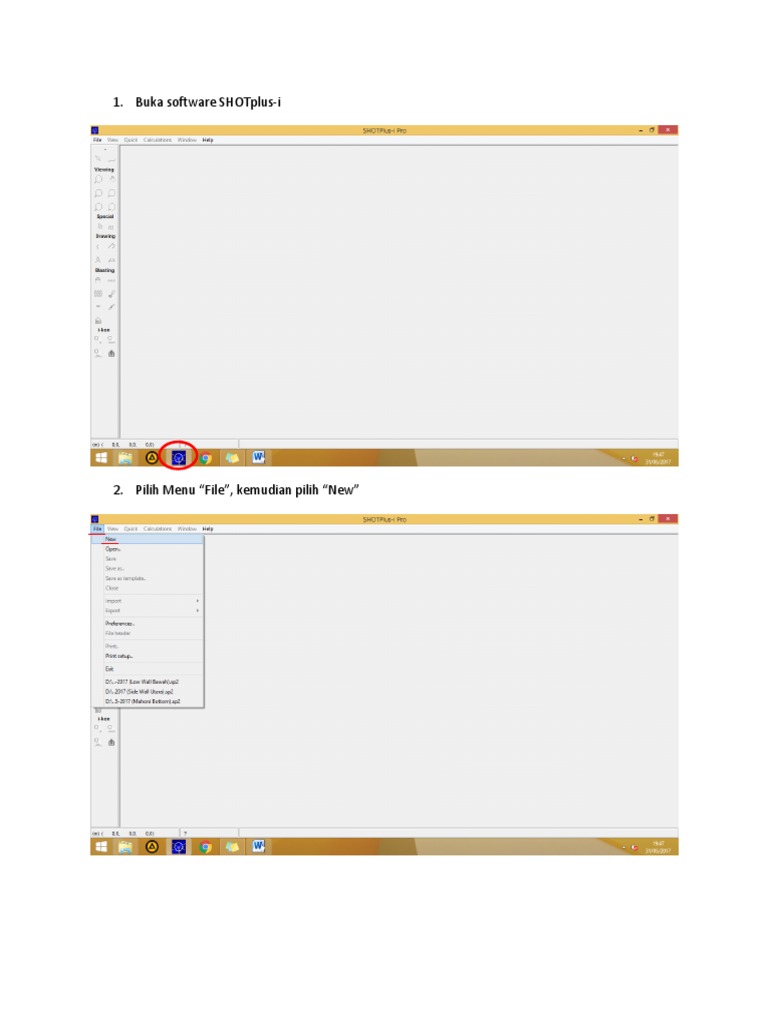 Tutorial Software SHOTplus ORICA | PDF