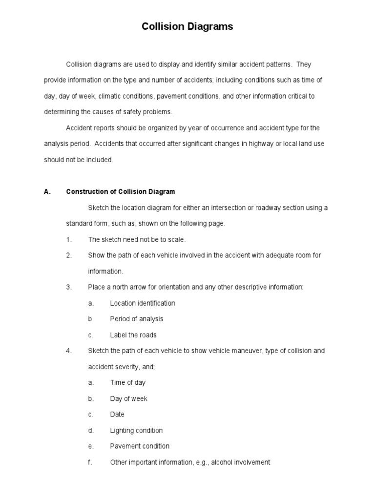 Collision Diagram PDF | PDF | Pedestrian Crossing | Traffic