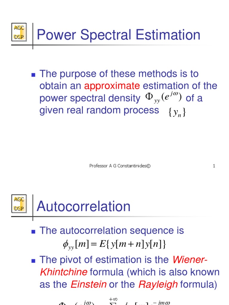 2-FFT-based Power Spectrum Estimation | PDF | Bias Of An Estimator ...