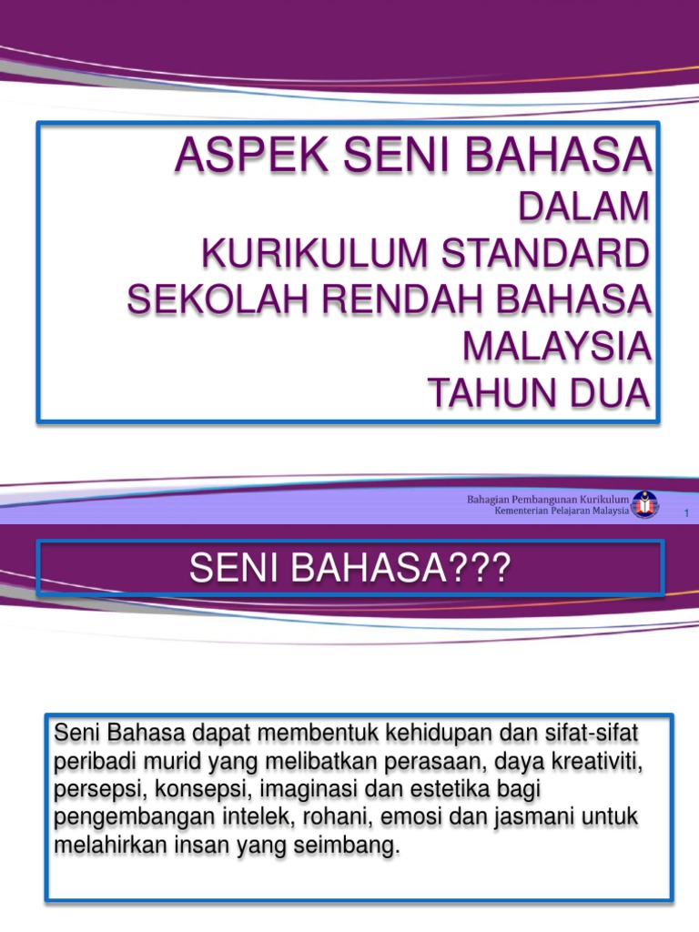 Aspek Seni Bahasa - Utama | PDF | Seni & Disiplin Bahasa