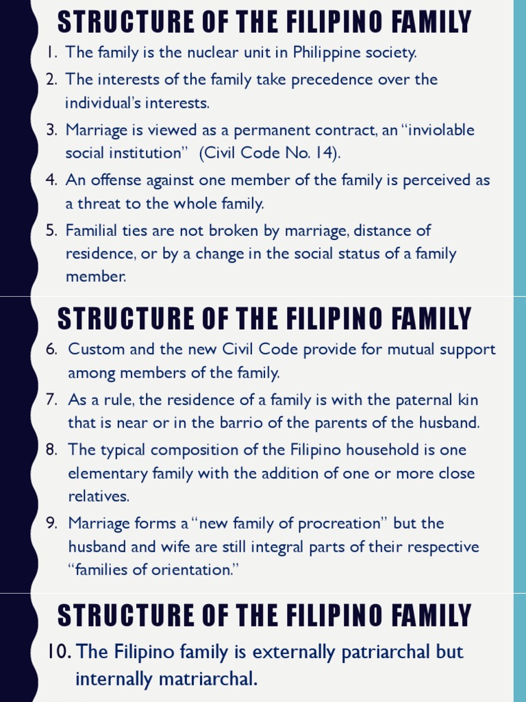 Filipino Family Structure Overview | PDF | Wellness | Social Science