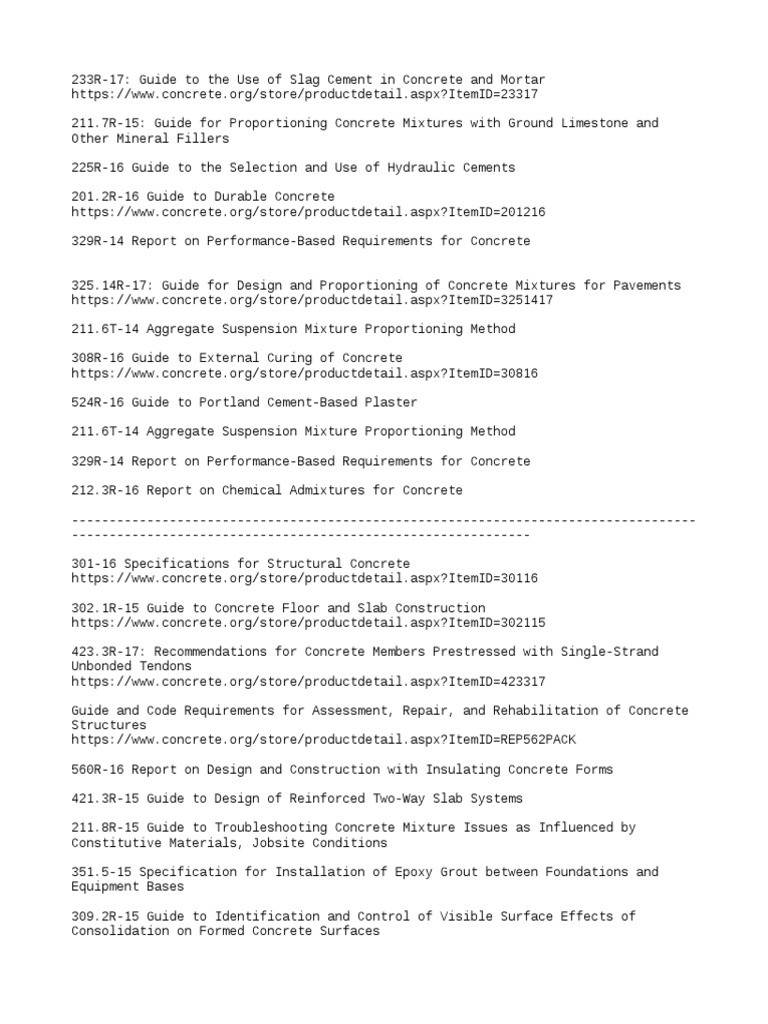 Aci Report | PDF | Horticulture And Gardening | Concrete