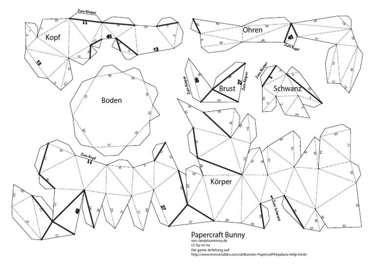 Papercraft Bunny Template | PDF