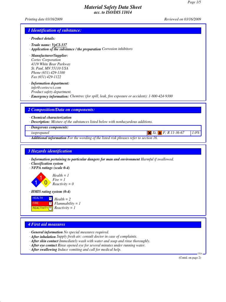 Vpci-337 (1-6-11) | PDF | Dangerous Goods | Prevention