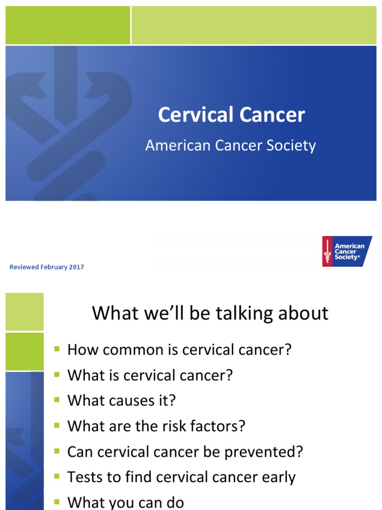 Cervical Cancer Presentation | PDF | Cervical Cancer | Cancer