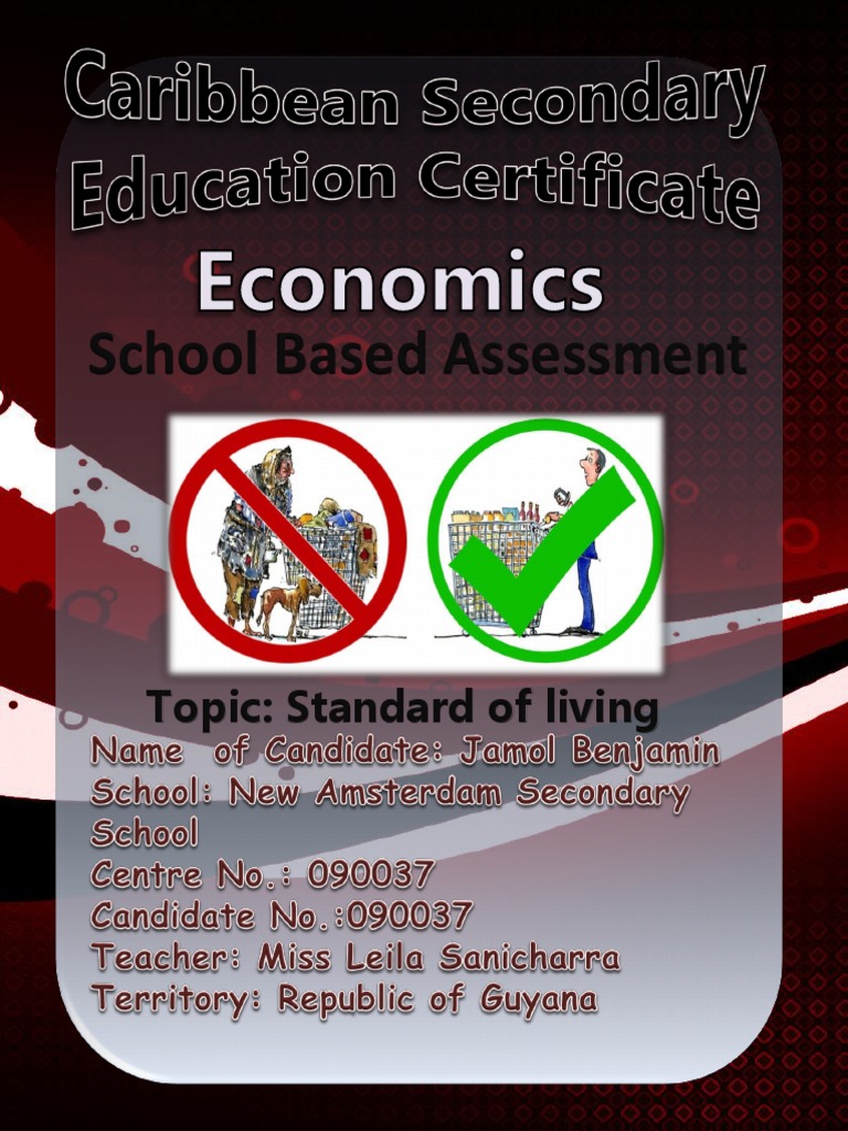 Economics - SBA (Folder Front) | PDF