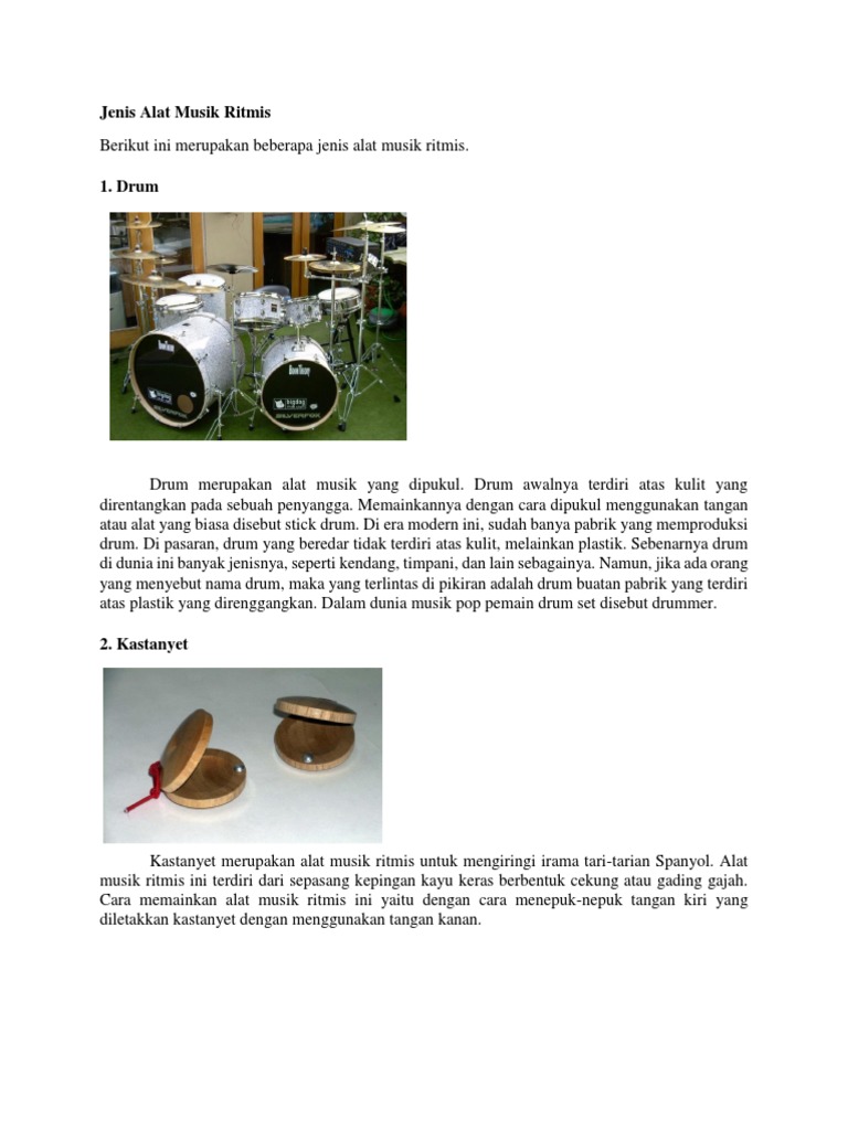 Jenis Alat Musik Ritmis | PDF
